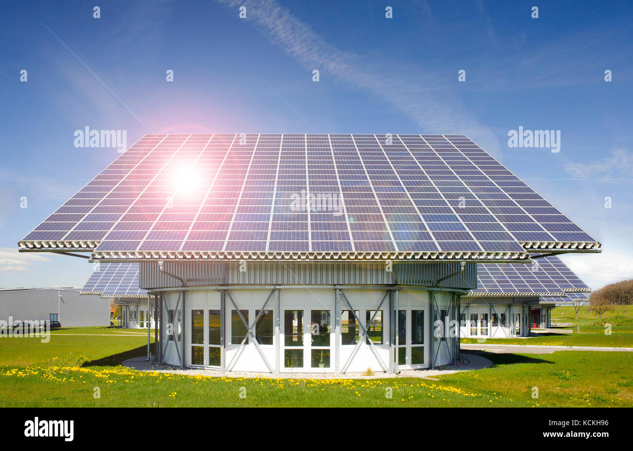 solar power station on roof in germany Stock Photo - Alamy
