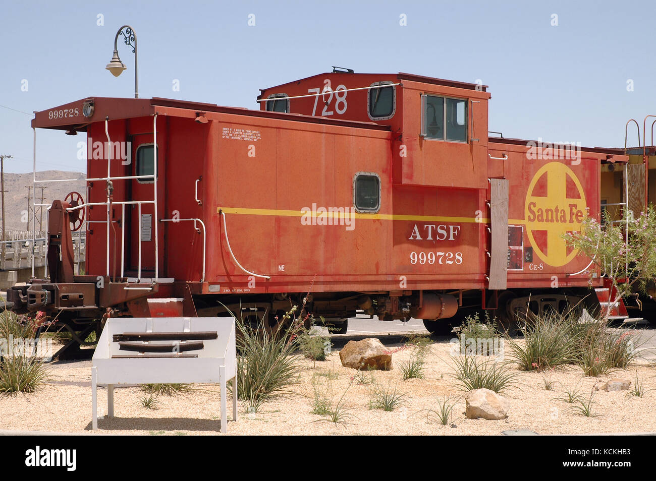 Caboose on display at The Western American Railroad Museum, Barstow ...