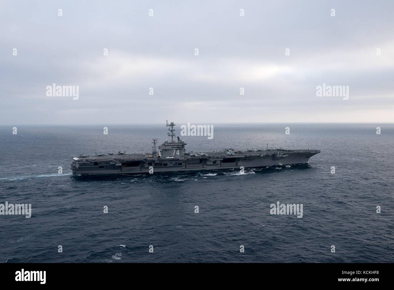 The U.S. Navy Nimitz-class aircraft carrier USS John C. Stennis steams underway September 6 ...