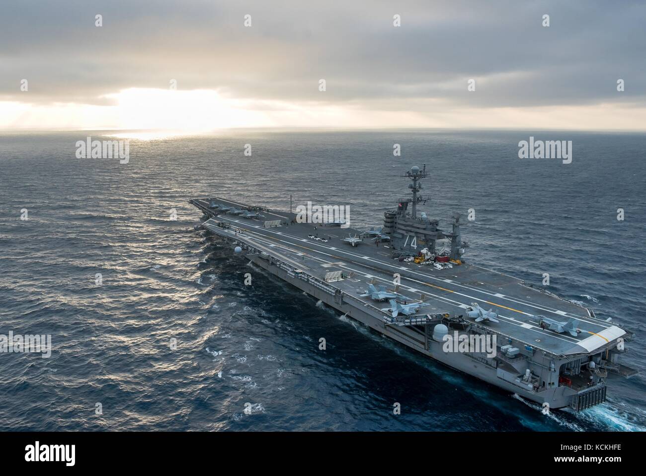 The U.S. Navy Nimitz-class aircraft carrier USS John C. Stennis steams underway September 6 ...
