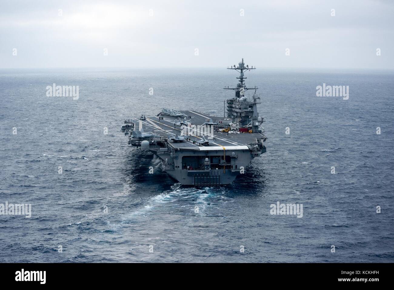 The U.S. Navy Nimitz-class aircraft carrier USS John C. Stennis steams underway September 6 ...