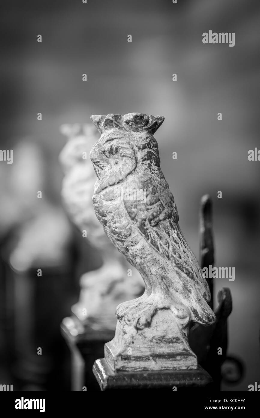 Owls Outside Leeds City Library. West Yorkshire. England Stock Photo ...