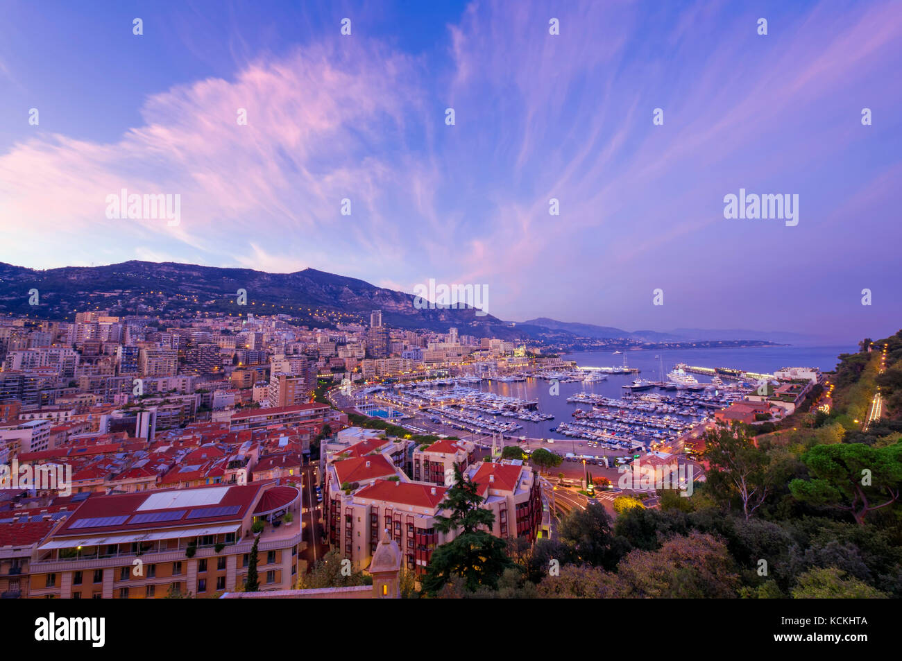 Monte Carlo city at night, Monaco Stock Photo - Alamy