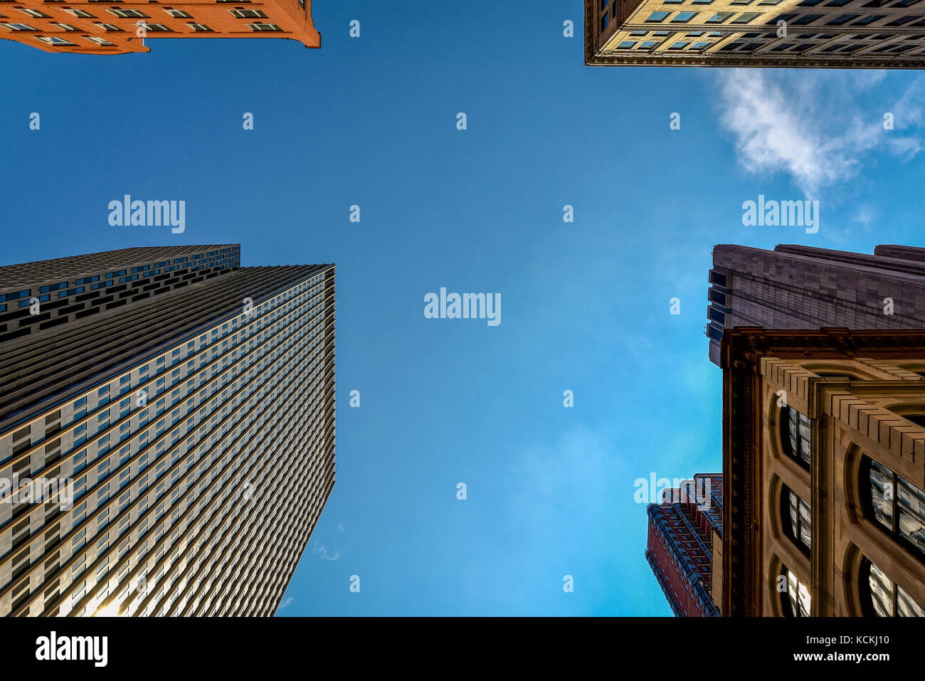 New-York buildings view from street level Stock Photo - Alamy