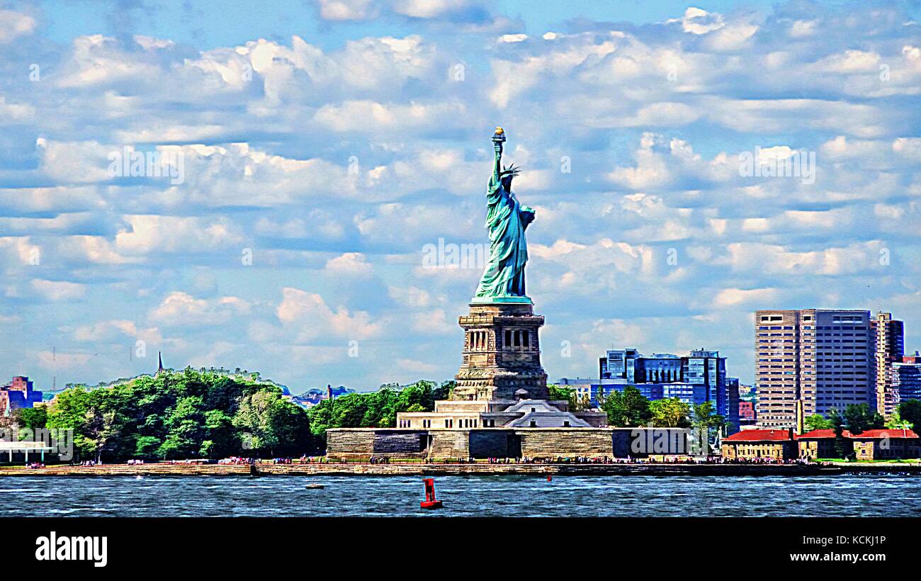 Statue Of Liberty Artwork Stock Photo - Alamy