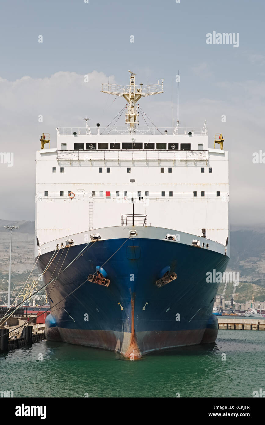 Modern transport ship on water Stock Photo - Alamy