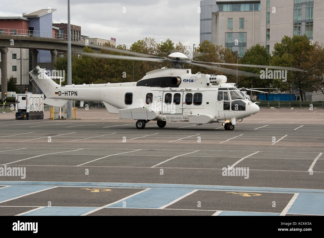 H225 SUPER PUMA D-HTPN at Helitech International 2017 Stock Photo - Alamy