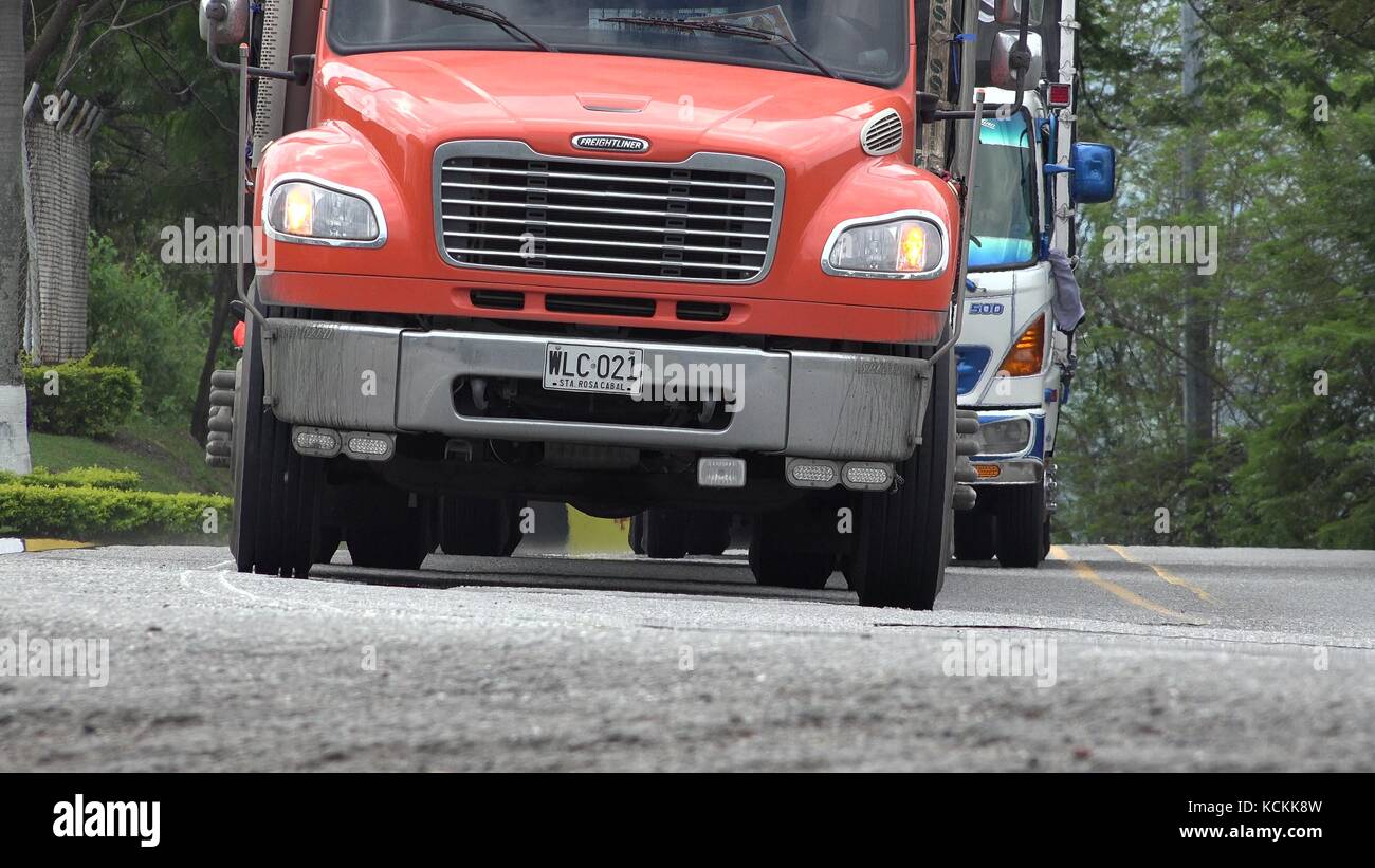 Tractor Trailer Driving Stock Photo - Alamy