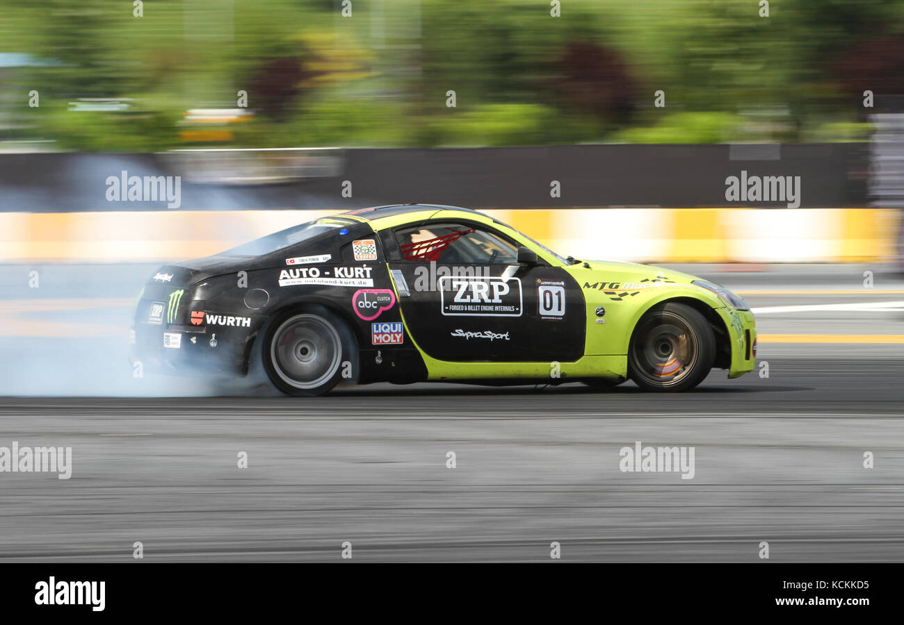 ISTANBUL, TURKEY - JULY 29, 2017: Timur Pomak drives Nissan 200SX S13 ...