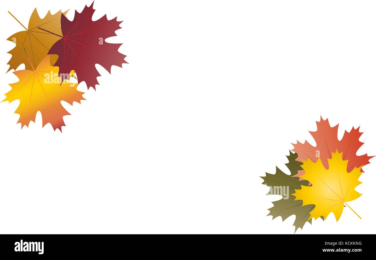 Autumn leaves in groups background, vector Stock Vector Image & Art - Alamy
