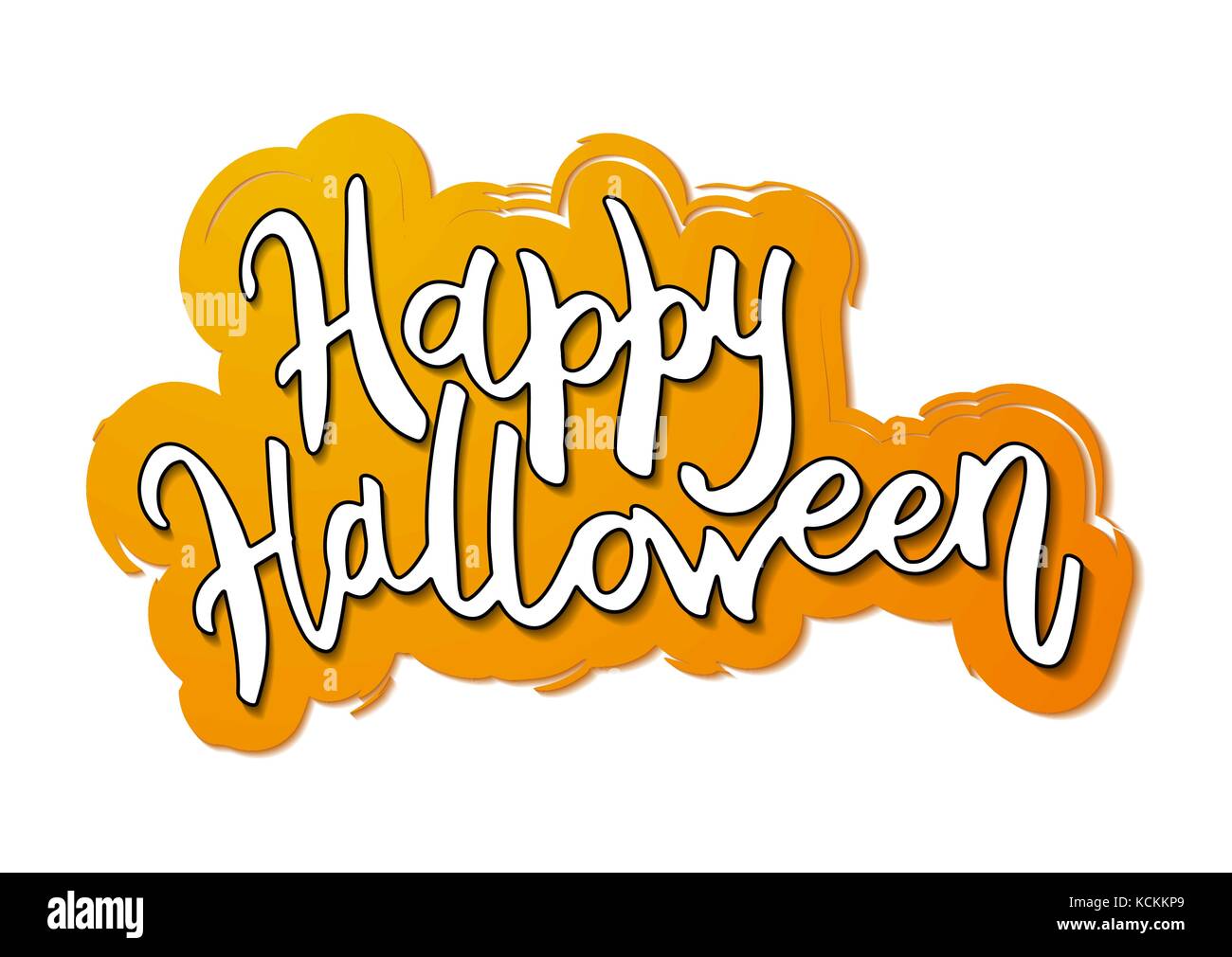 Happy halloween typography background Cut Out Stock Images & Pictures ...