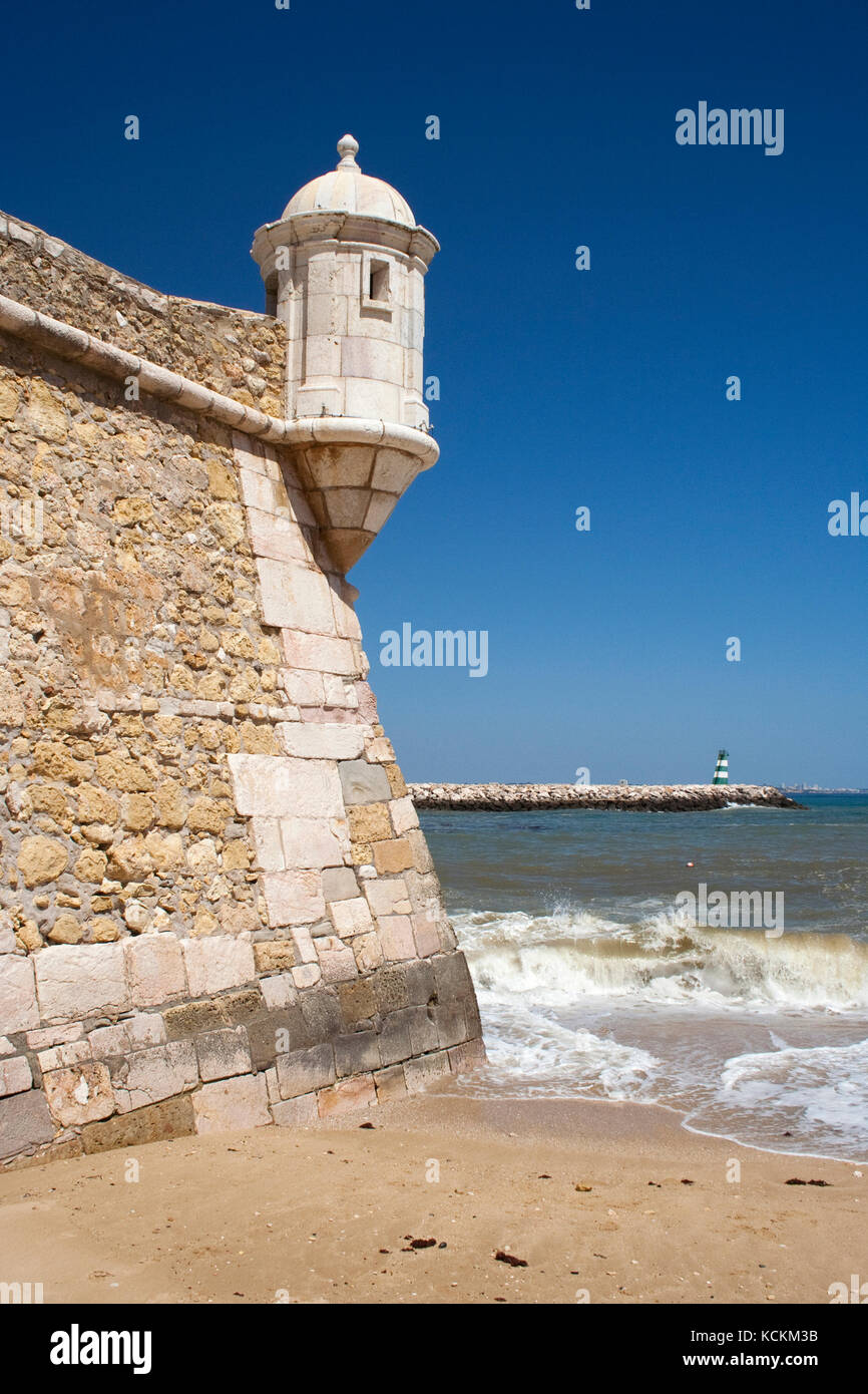 Ancient fort and harbour in Lagos, Algarve, Portugal Stock Photo - Alamy