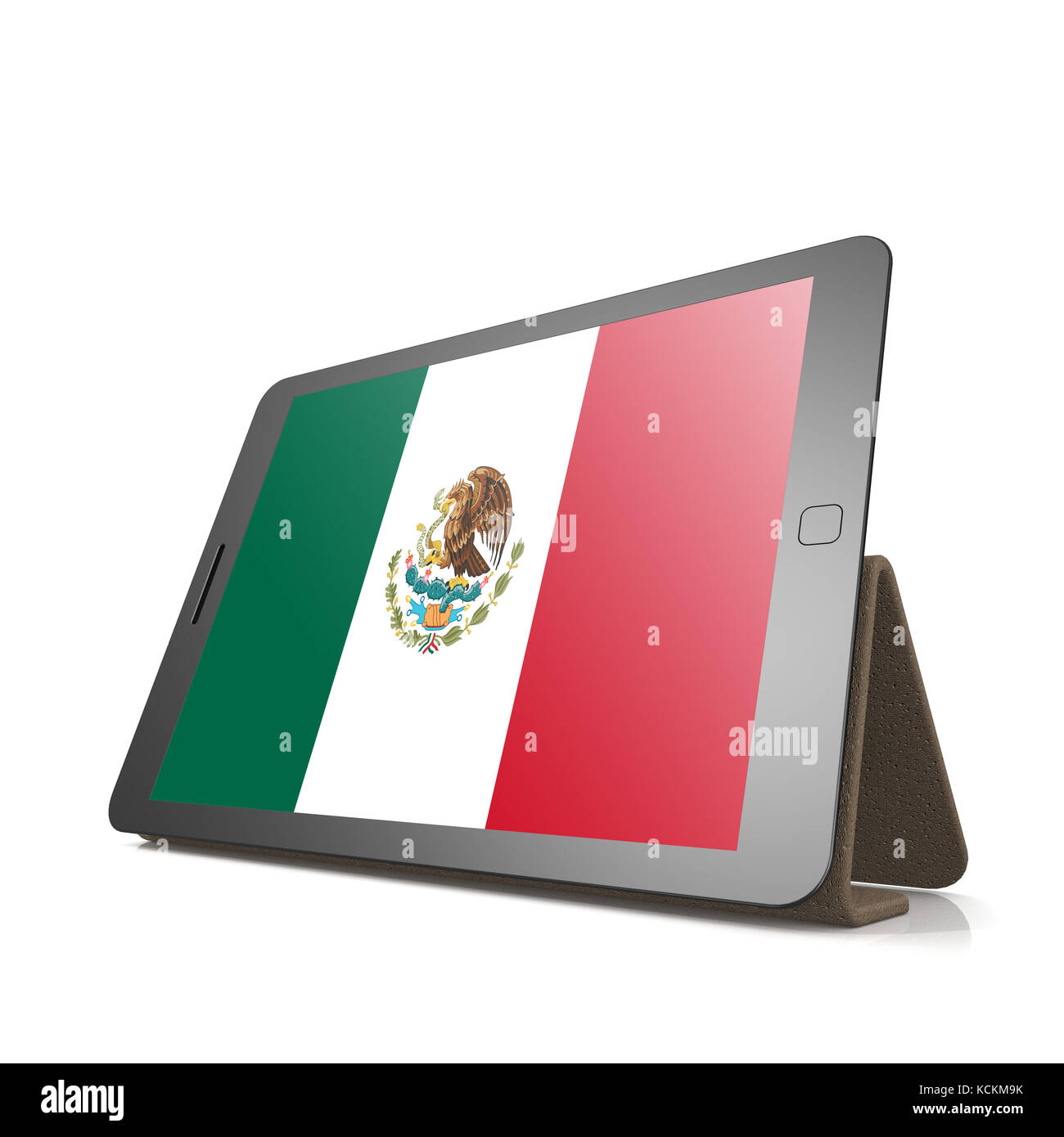 Tablet with Mexico flag image with hi-res rendered artwork that could ...