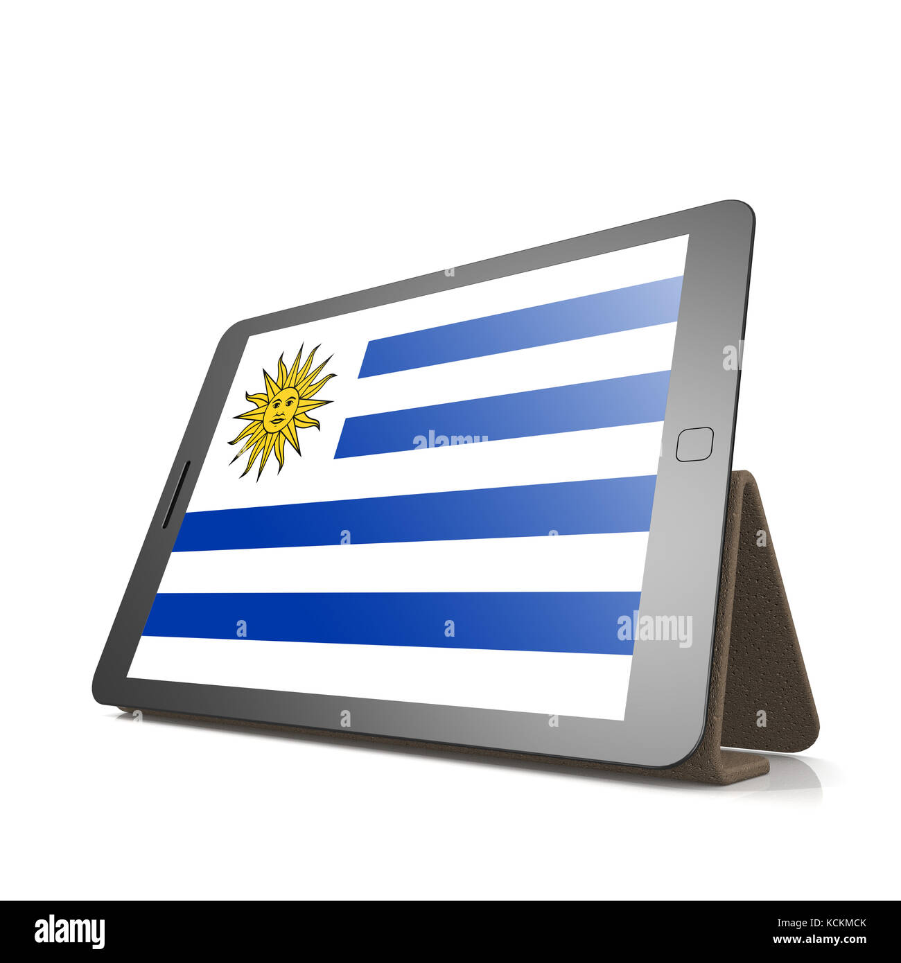 Tablet with Uruguay flag image with hi-res rendered artwork that could ...