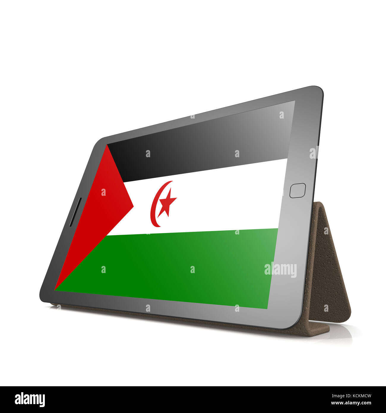 Tablet with Western Sahara flag image with hi-res rendered artwork that ...
