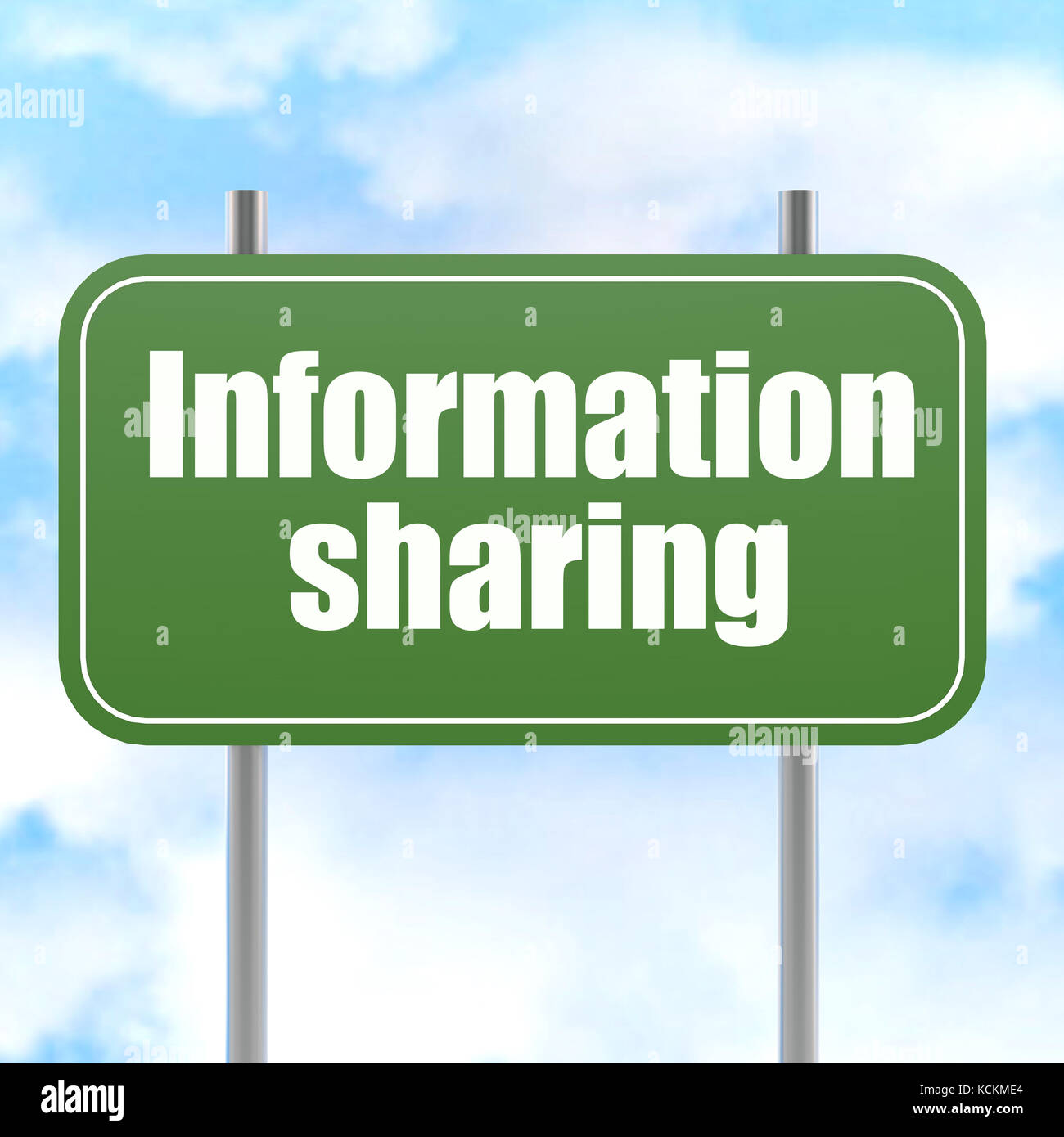 Information sharing road sign image with hi-res rendered artwork that ...