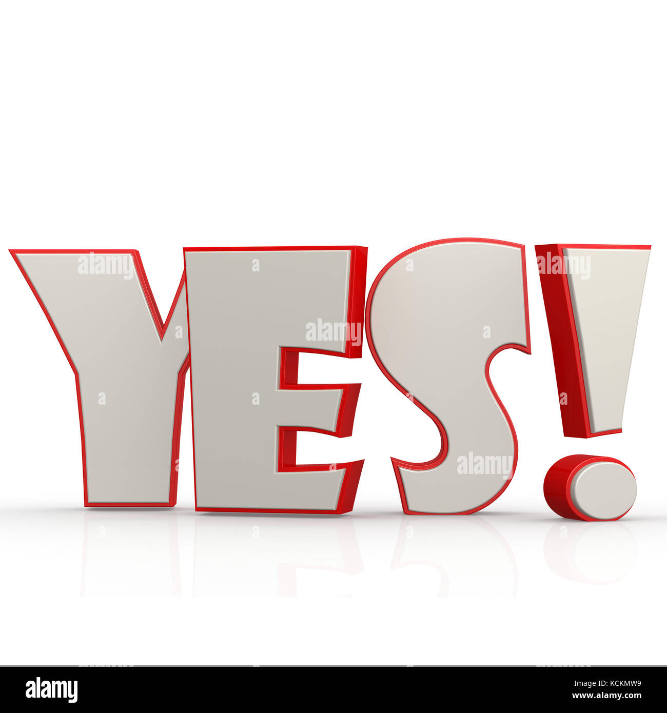 Yes word with white background image with hi-res rendered artwork that ...