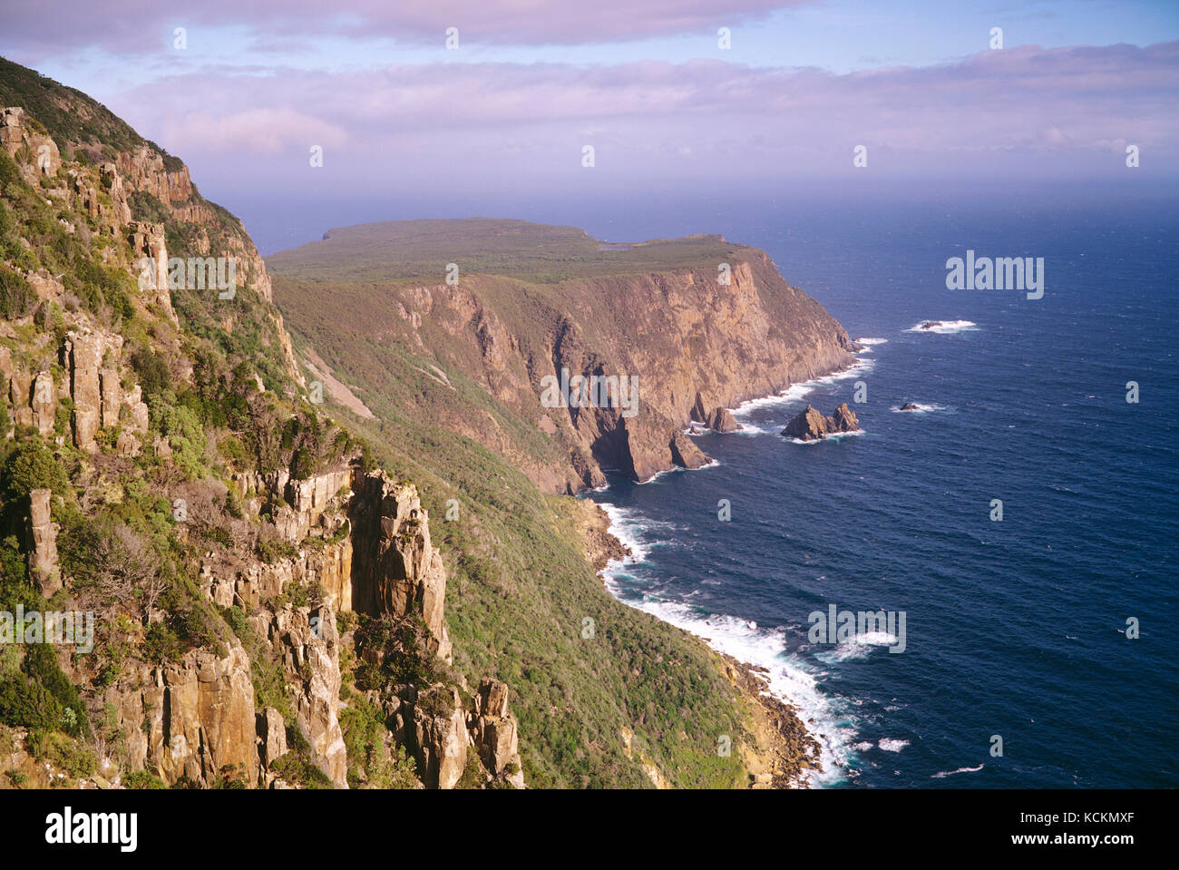 Cape Raoul, columnar dolerite, volcanic origin. Tasman Peninsula ...