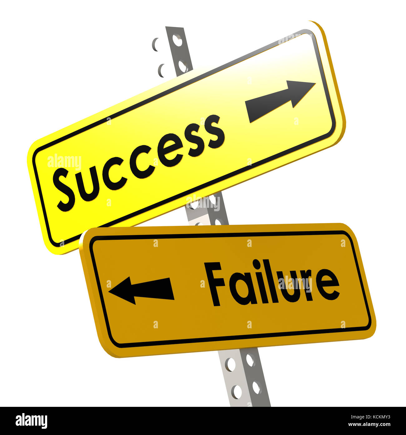 Success and failure with yellow road sgn image with hi-res rendered ...