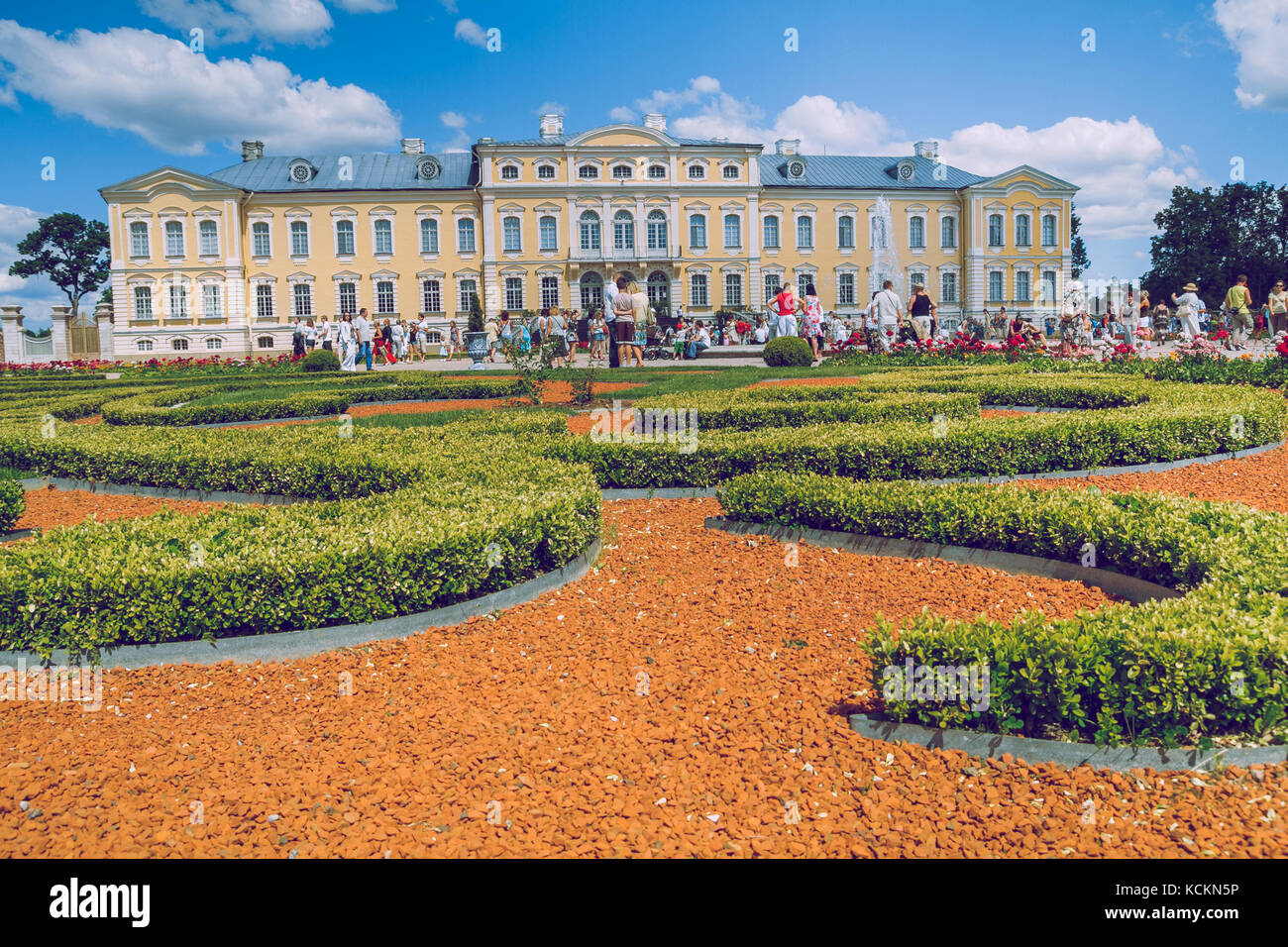 Rundale castle, Rundale city, Latvia, July, 2010. Medieval castle ...