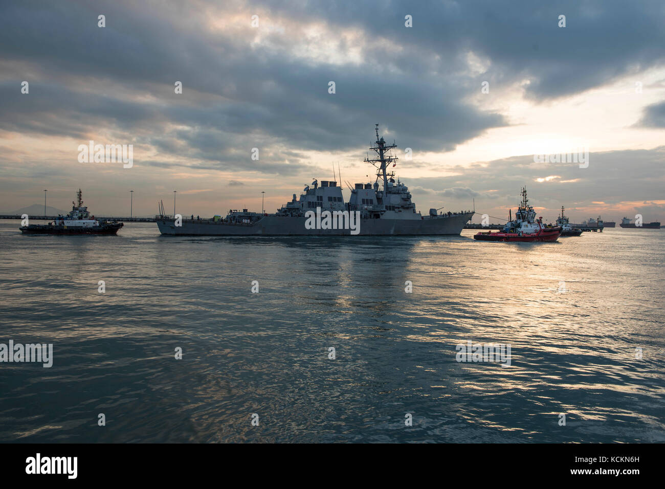 The Arleigh Burke-class guided missile destroyer USS John S. McCain ...
