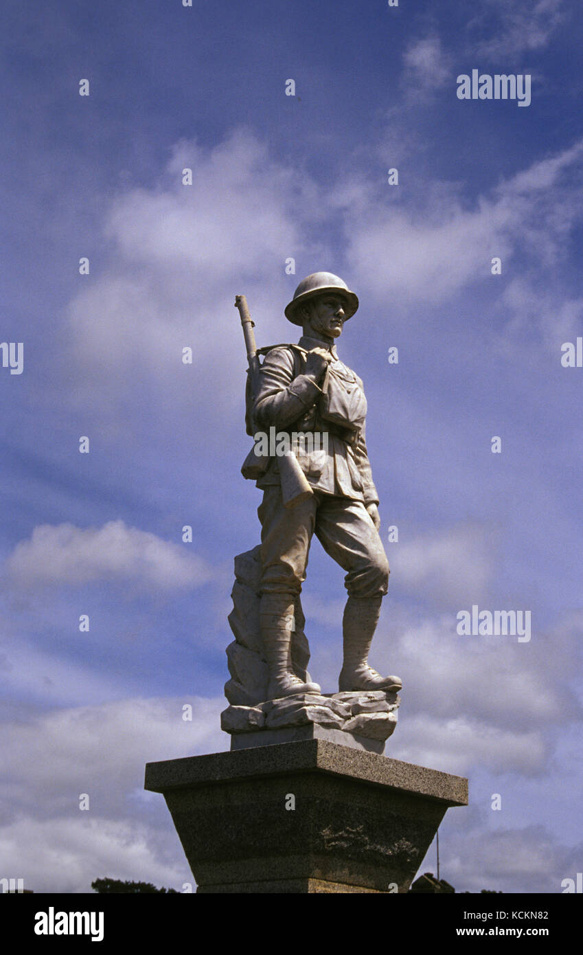 World War I memorial statue of soldier, Ross, Tasmania, Australia Stock ...