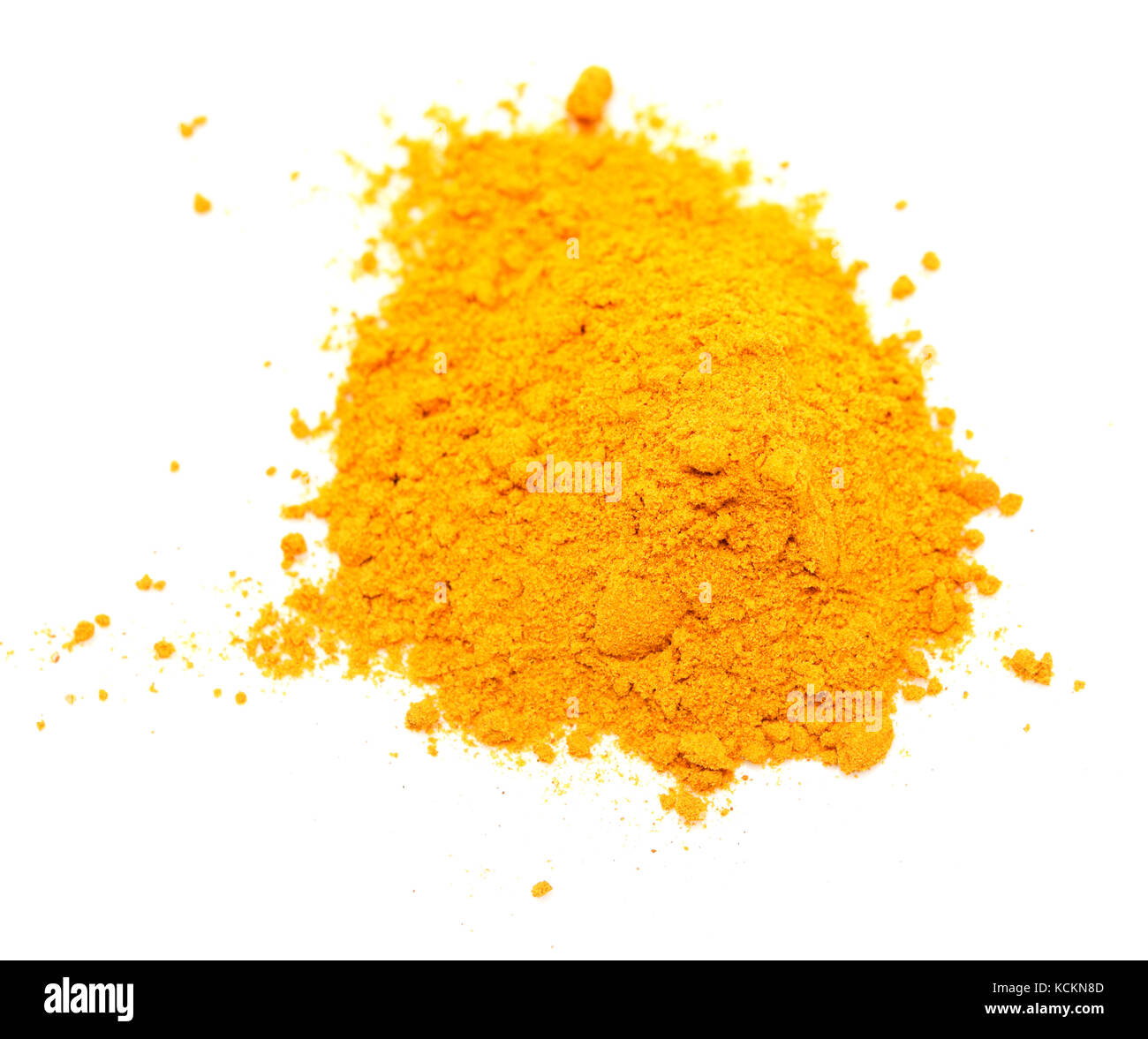 turmeric powder isolated on white background Stock Photo - Alamy