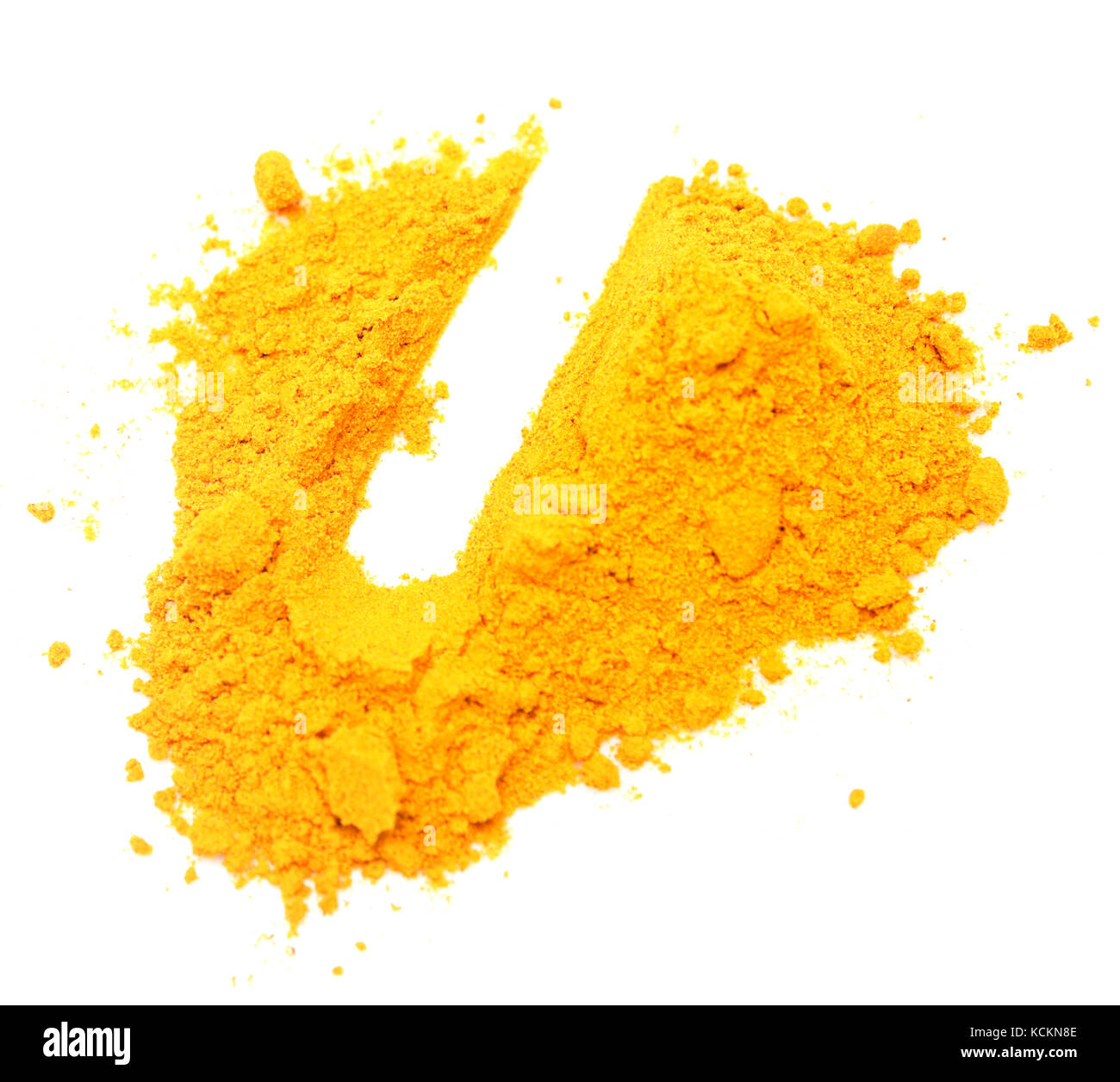 turmeric powder isolated on white background Stock Photo - Alamy