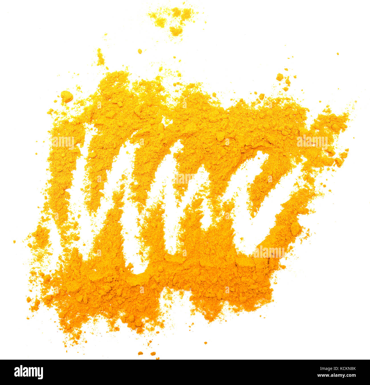 turmeric powder isolated on white background Stock Photo - Alamy