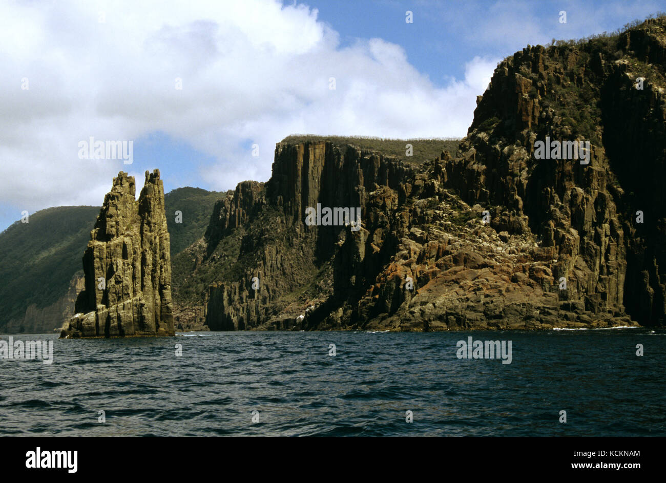 Cape Hauy, dolerite cliffs. Tasman National Park, Tasman Peninsula ...