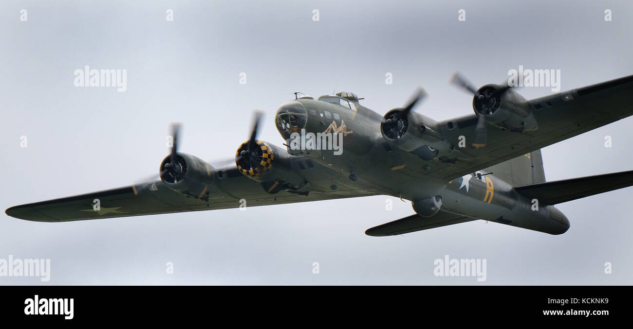 Boeing B-17G Sally B flying fortress aircraft - Memphis Belle in the ...