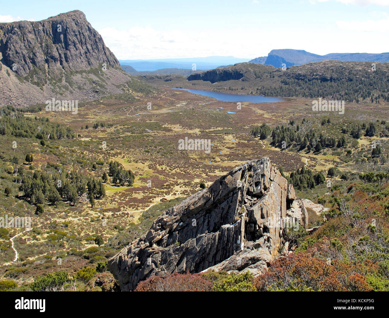 Central Plateau landscape with the end of the West Wall on the left ...