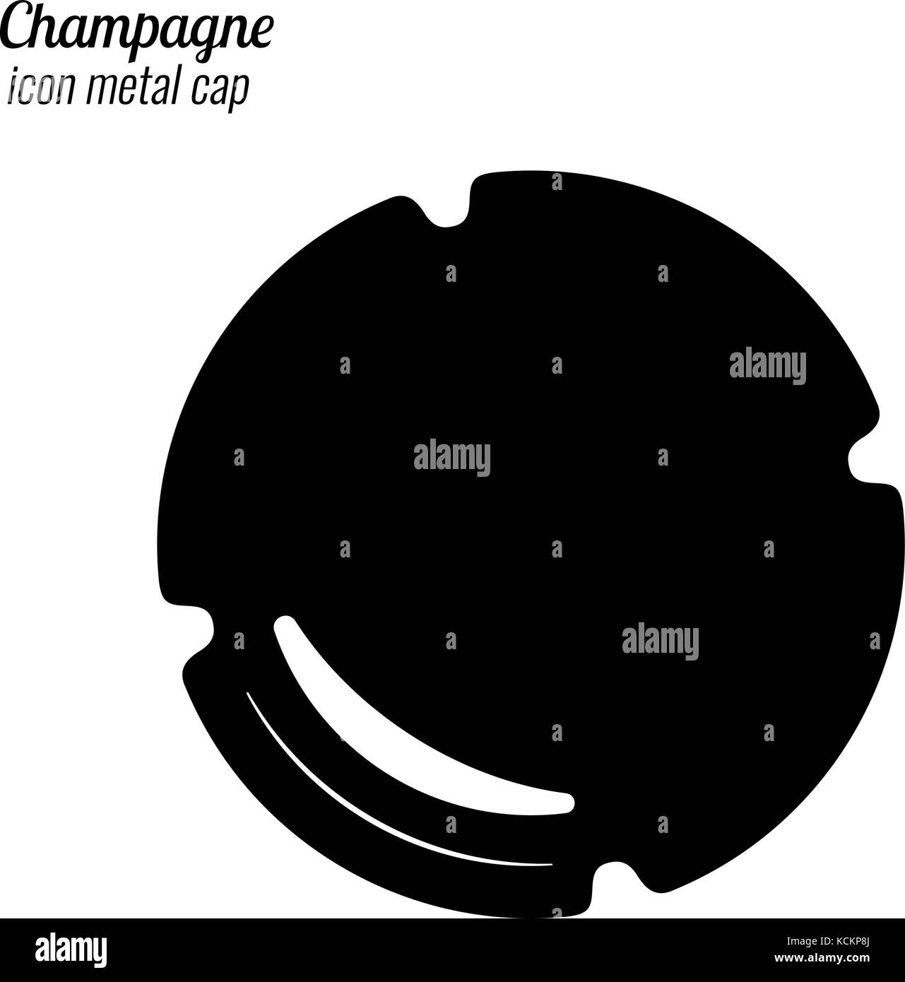 Icon champagne bottle or sparkling wine. Vector Stock Vector Image ...