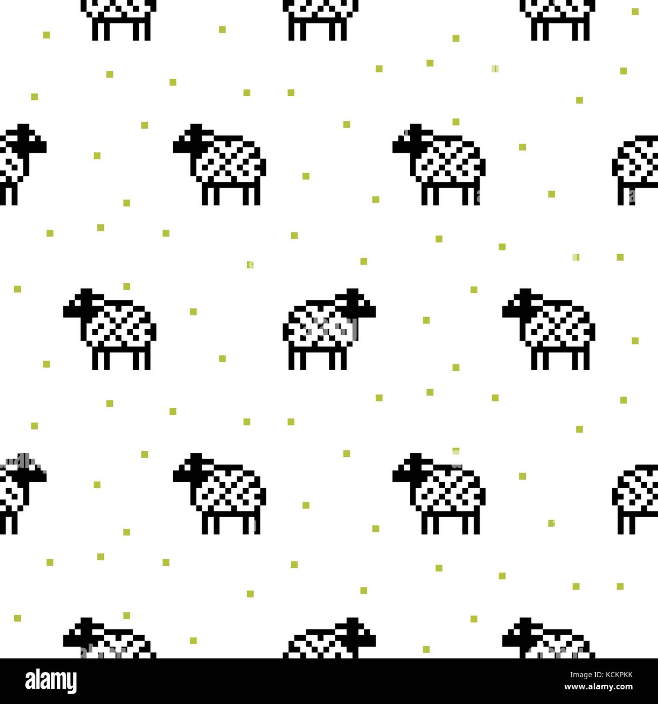 Pixel art sheep hi-res stock photography and images - Alamy