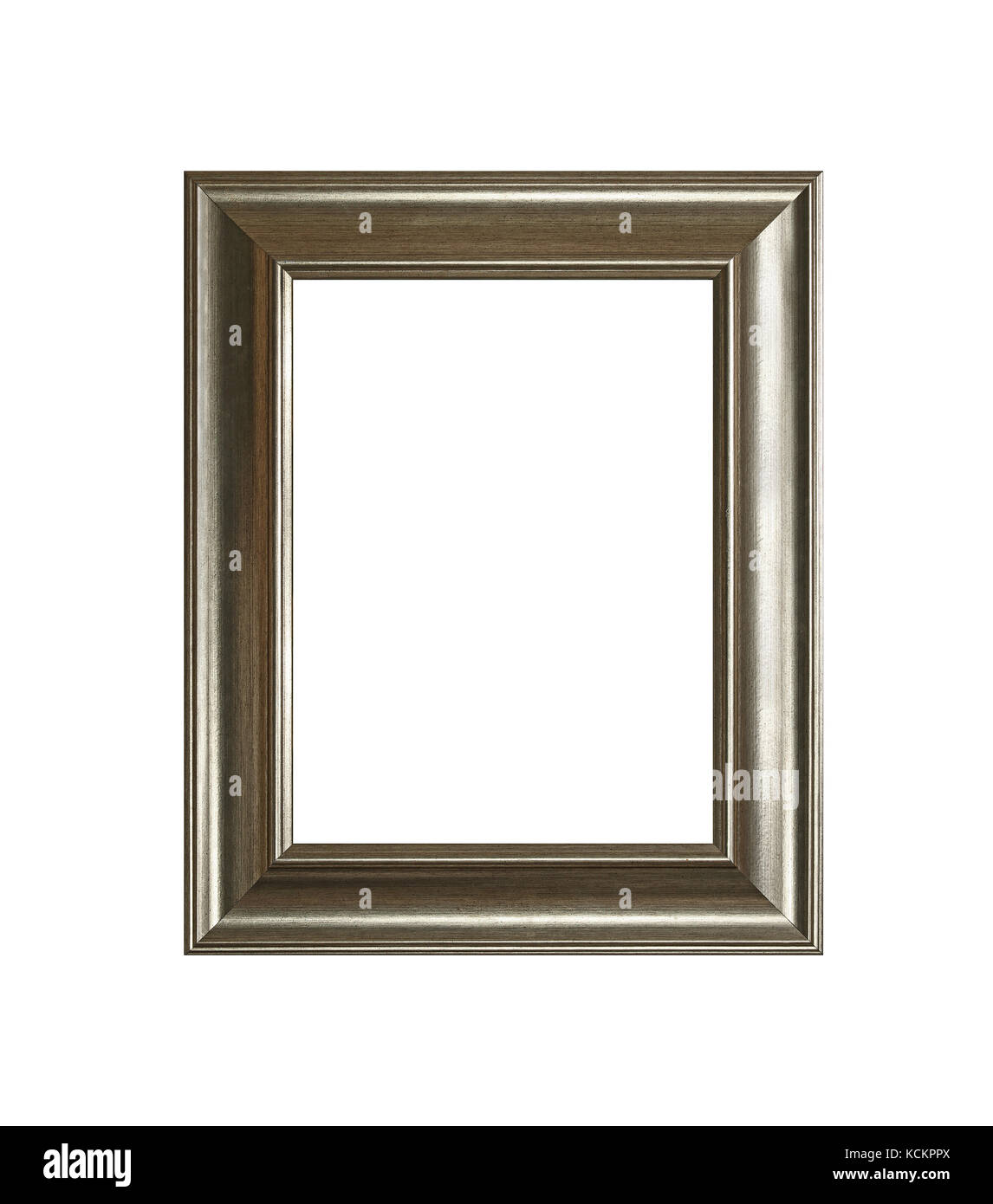 Vintage old wooden classic silver gray painted vertical rectangular ...