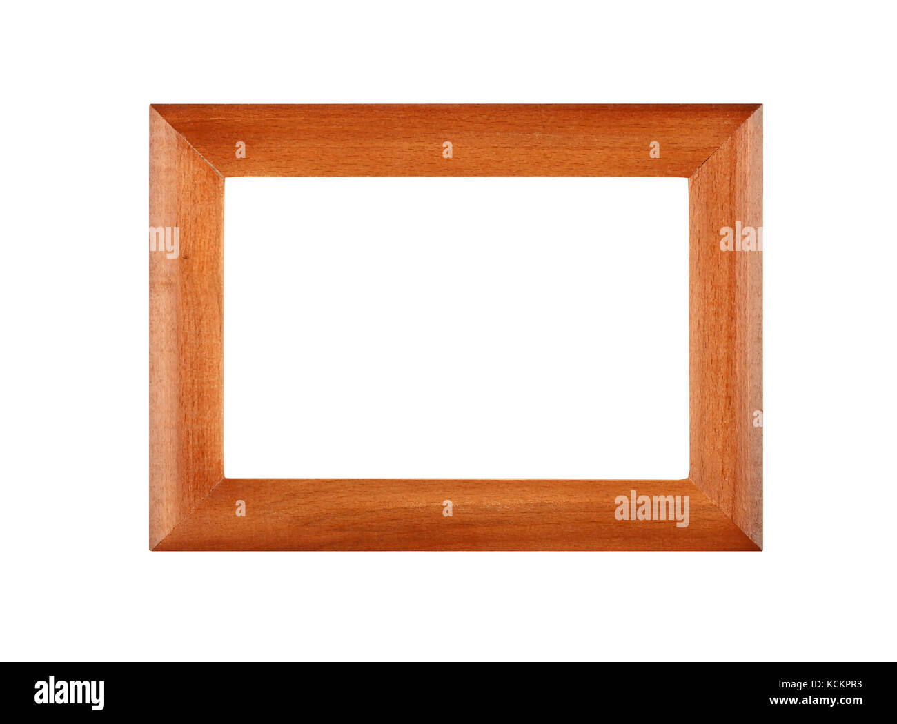 Simple minimalistic horizontal wooden brown classic frame for picture ...