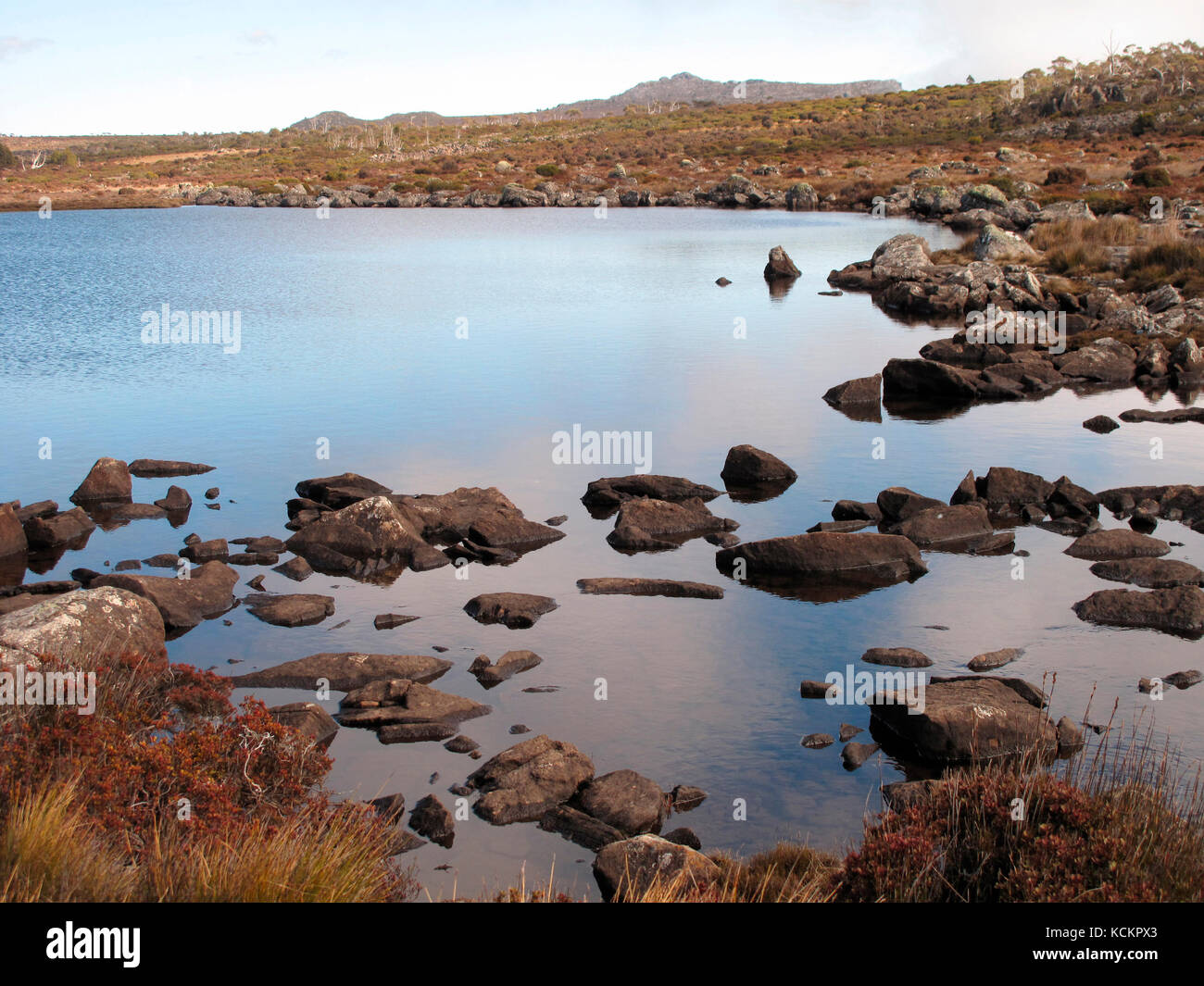 Lady Lake, just over the lip of the Western Tiers escarpment, on Higgs ...
