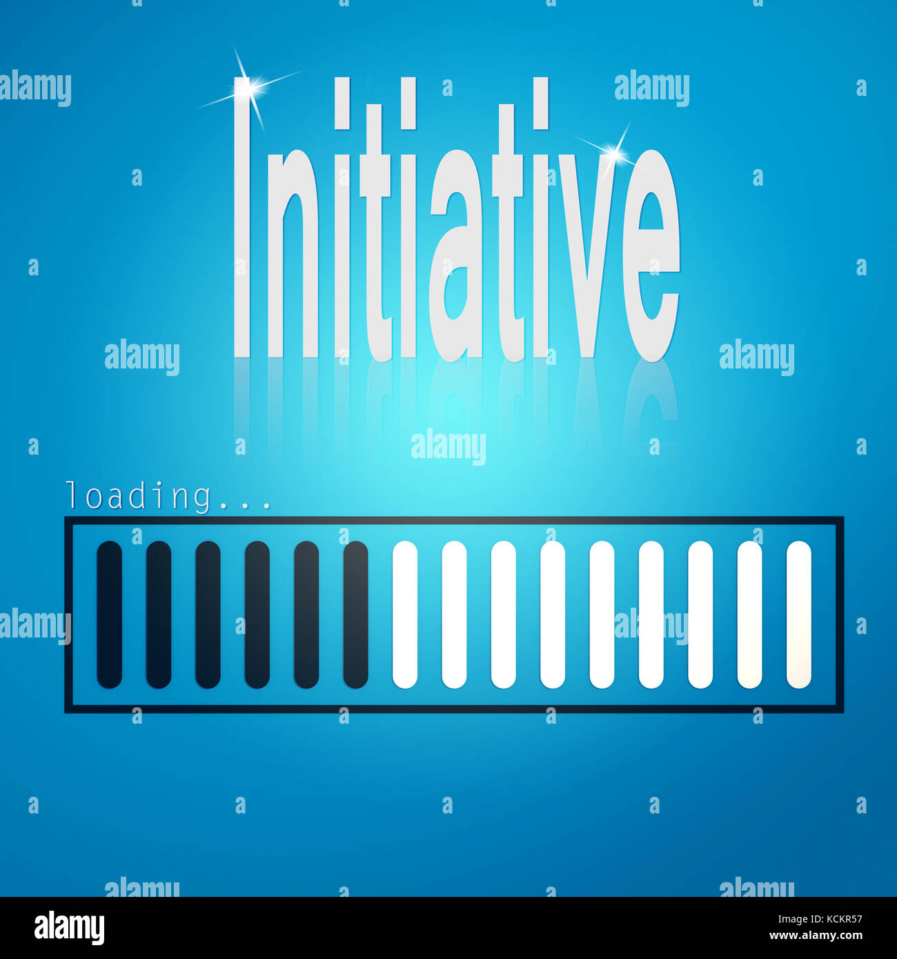 Initiative blue loading bar image with hi-res rendered artwork that ...