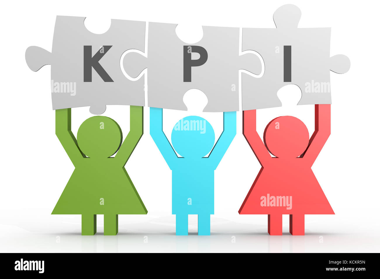 KPI - Key Performance Indicator puzzle in a line image with hi-res ...