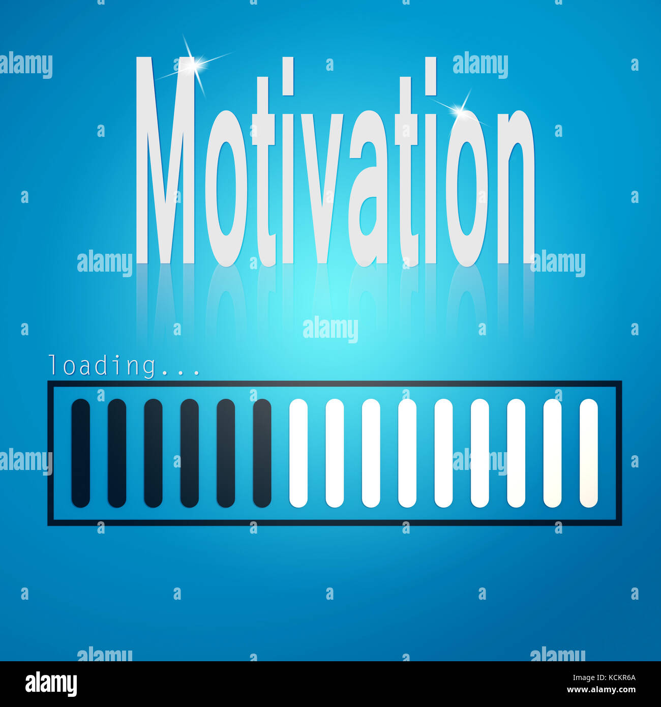 Motivation blue loading bar image with hi-res rendered artwork that ...