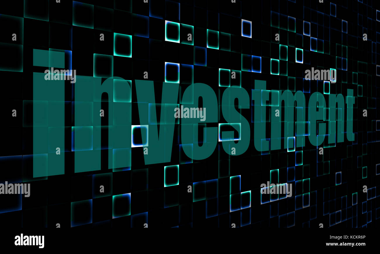 Pixelated words investment on digital background image with hi-res ...