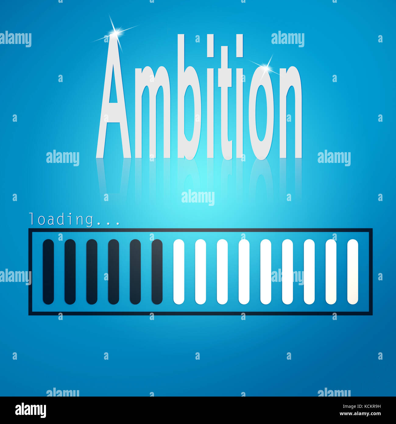 Ambition blue loading bar image with hi-res rendered artwork that could ...