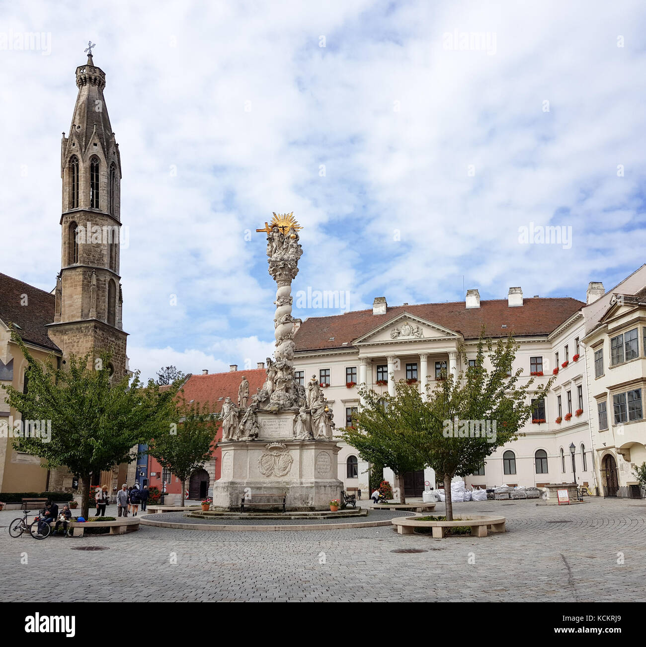 SOPRON, HUNGARY - SEPTEMBER 24: Historical building in main square in ...