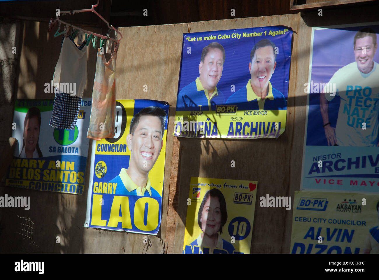 Political posters for the 2016 Elections in the Philippines, Cebu Stock ...