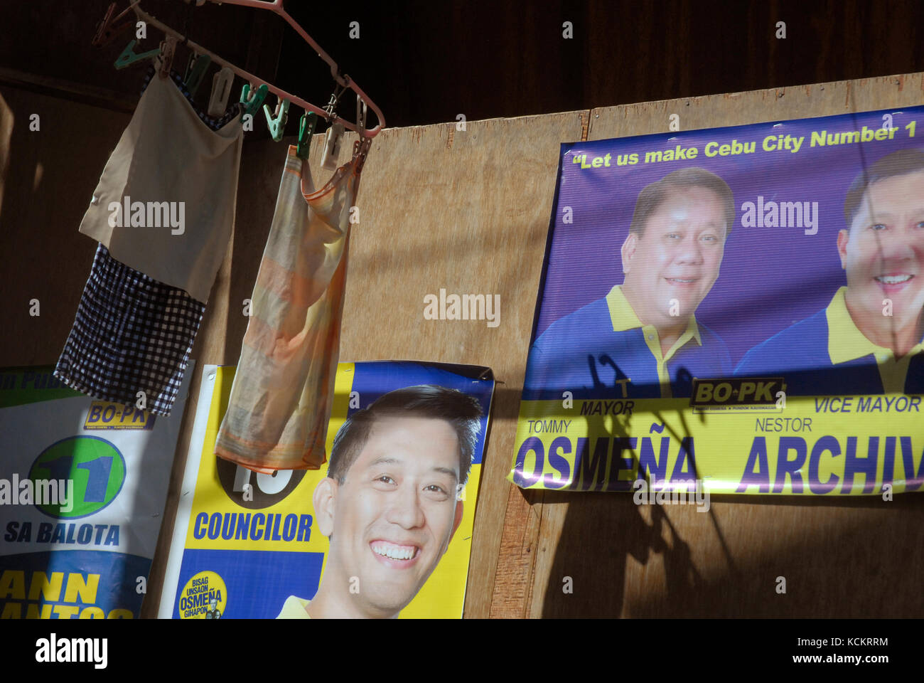 Political posters for the 2016 Elections in the Philippines, Cebu Stock ...