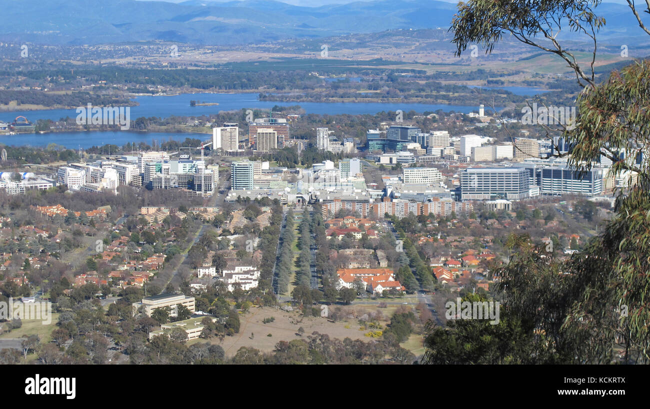 Overview of the city of Canberra, Australia’s national capital. View ...
