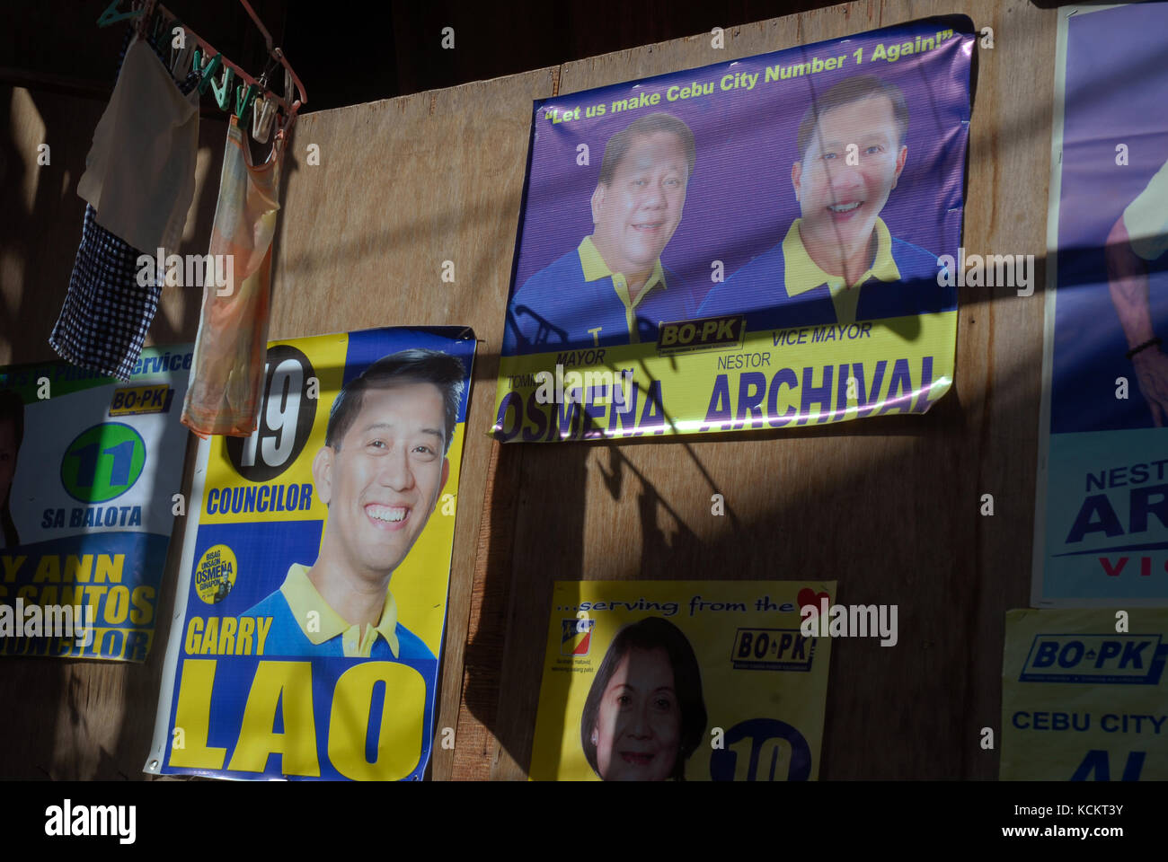 Political posters for the 2016 Elections in the Philippines, Cebu Stock ...