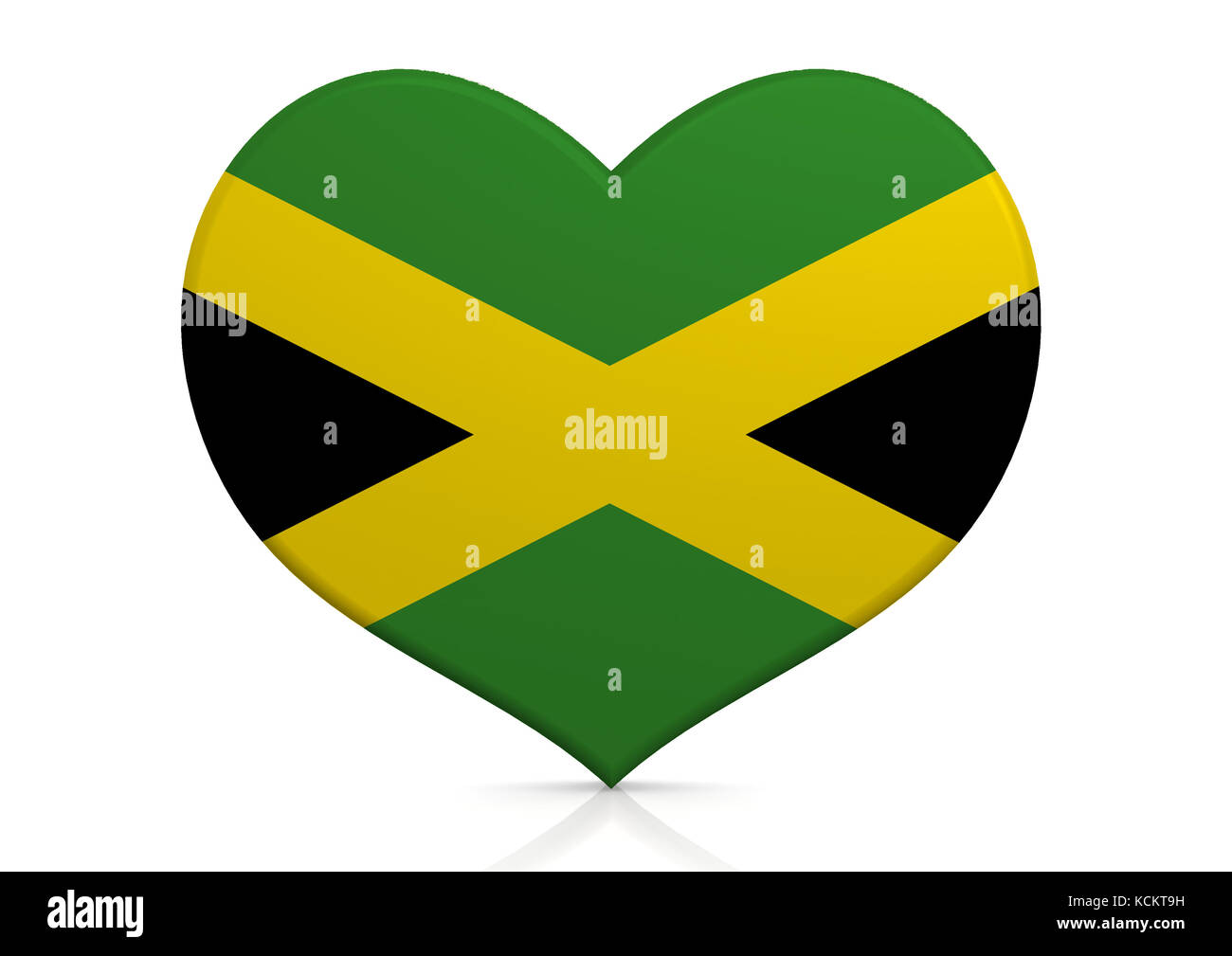 Jamaica heart flag hi-res stock photography and images - Alamy