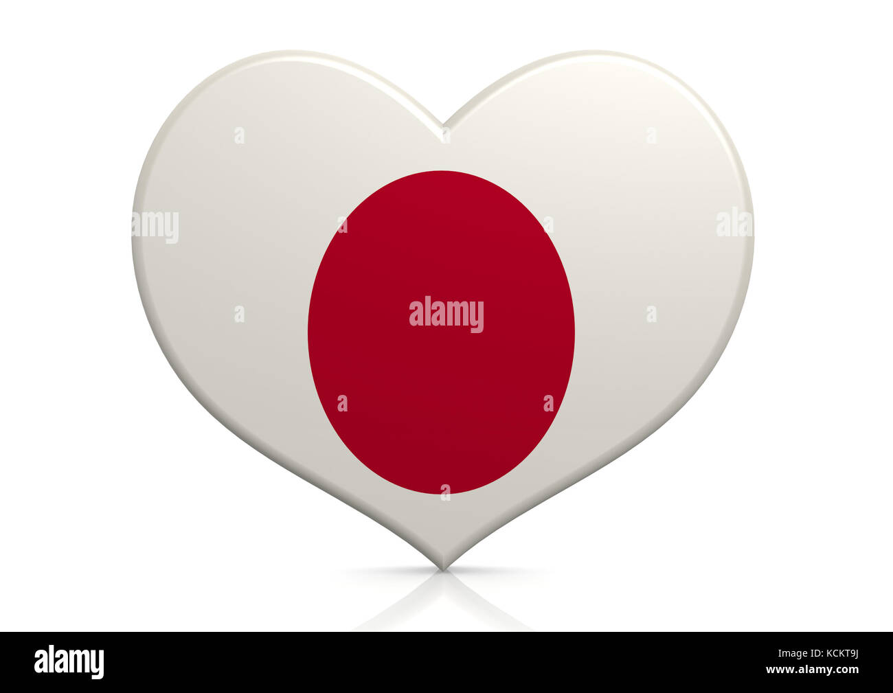 Japan flag heart icon hi-res stock photography and images - Alamy
