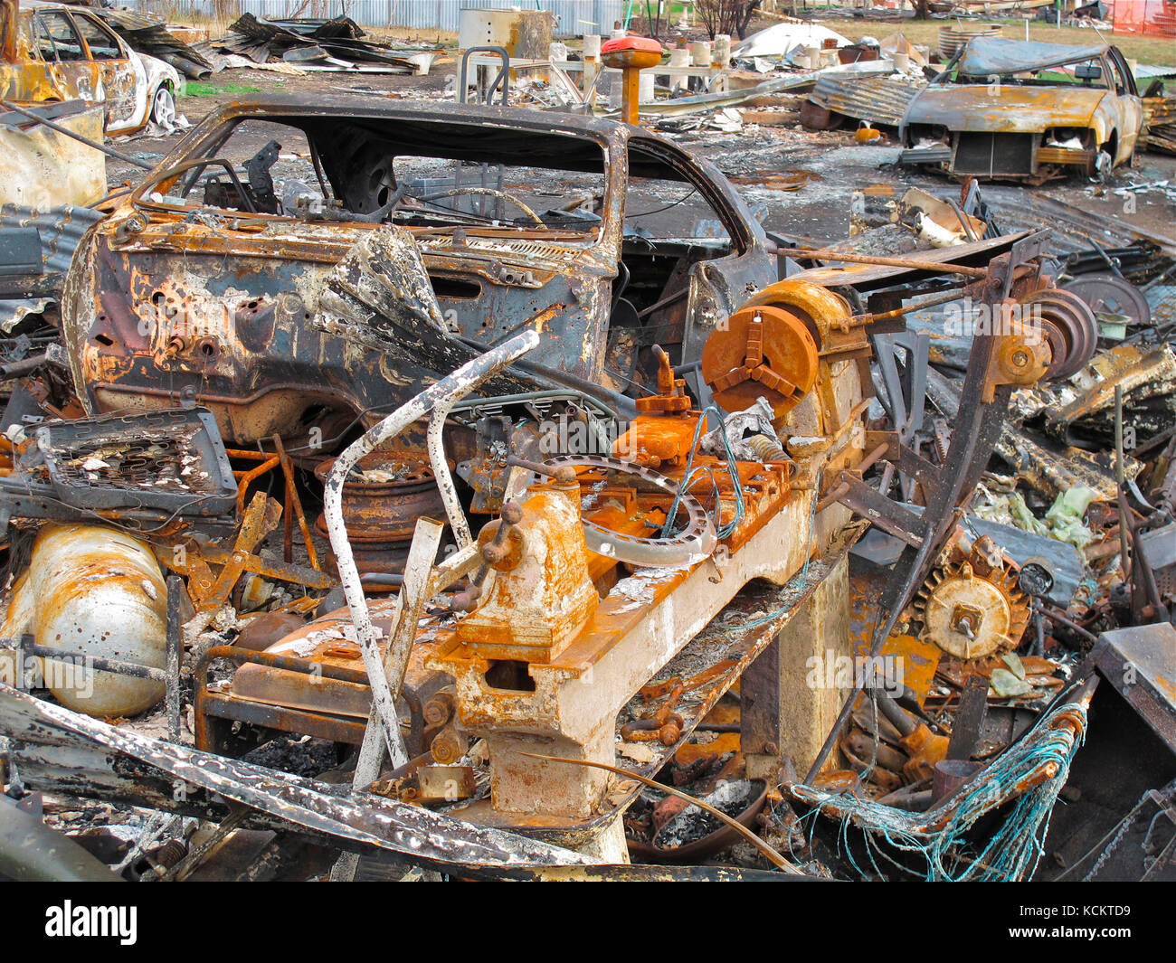 Aftermath of the catastrophic bushfires of January 4 2013. Dunalley ...